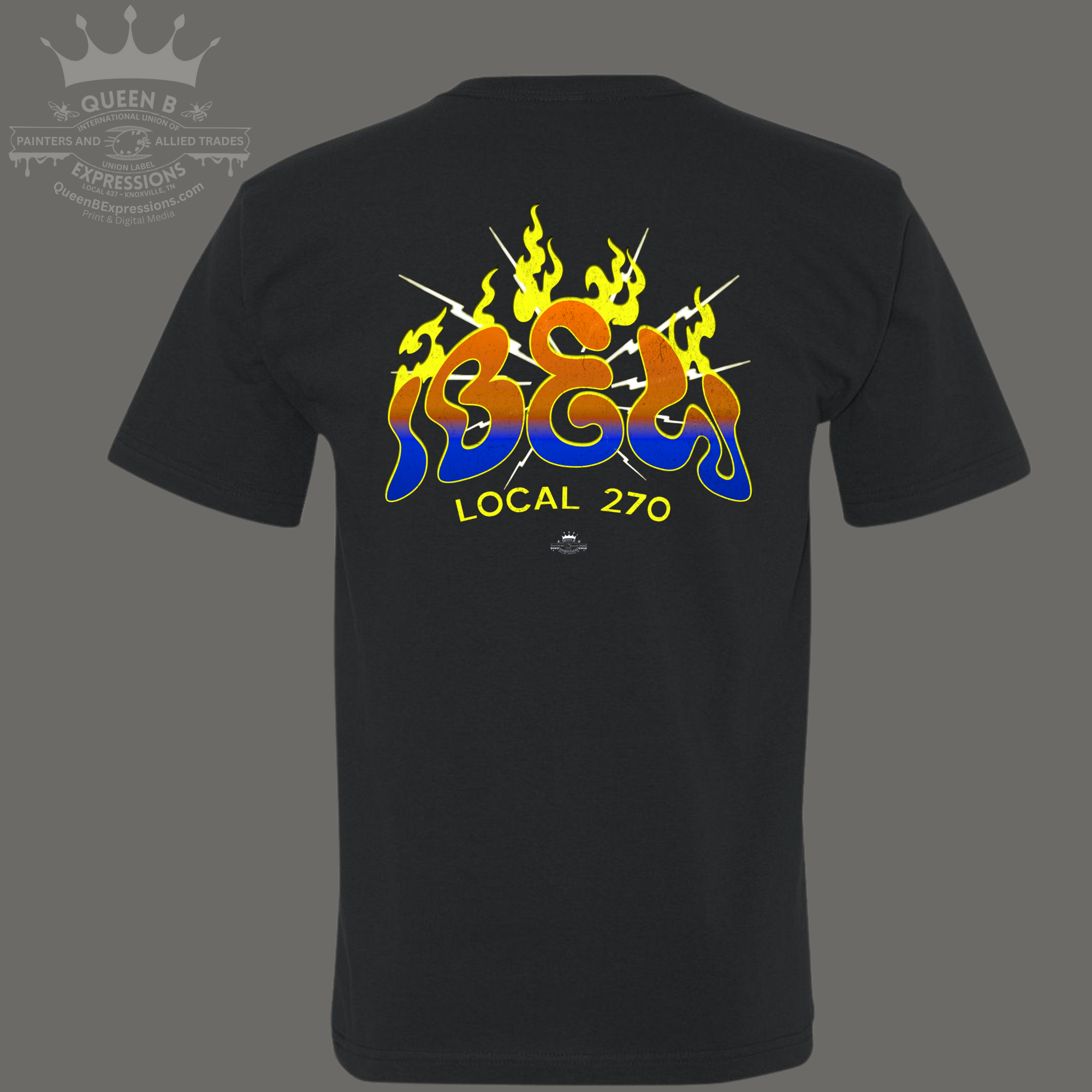 IBEW LOCAL 270 ~ BLACK NO POCKET SHORT SLEEVE – Queen B Expressions