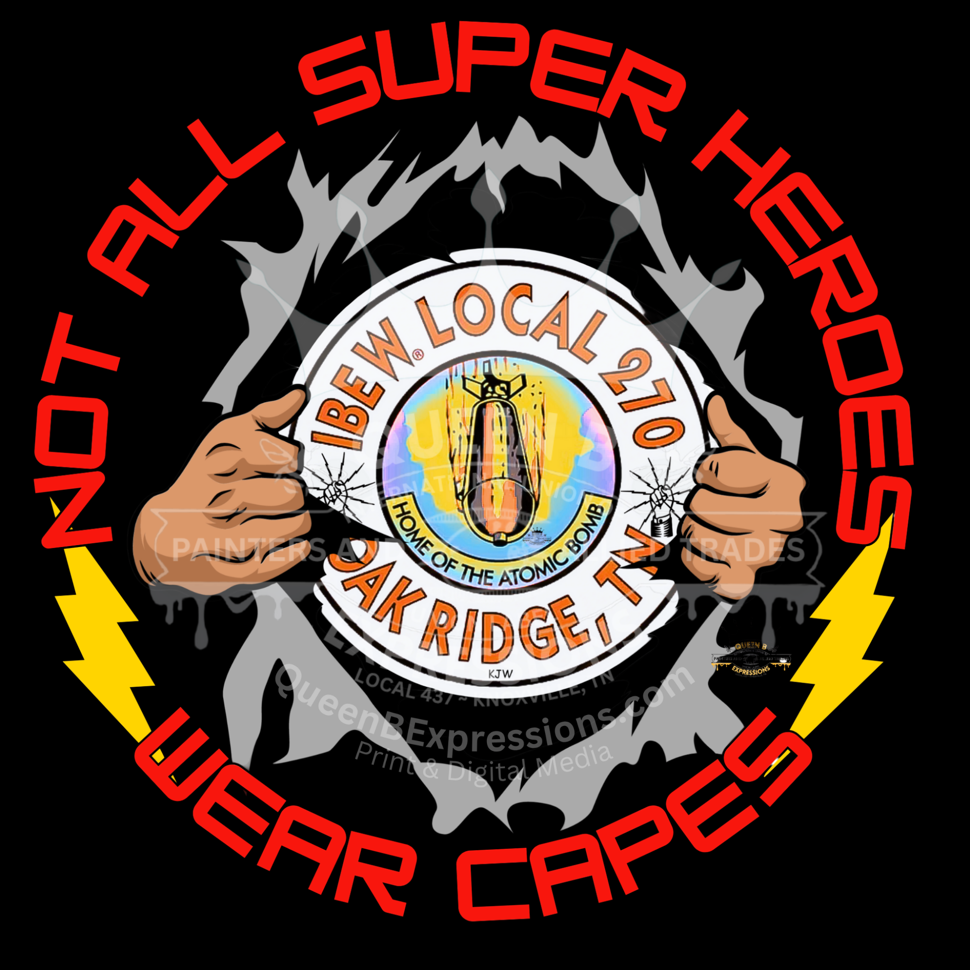 IBEW 270~ NOT ALL SUPERHEROES ~ LONG SLEEVE – Queen B Expressions