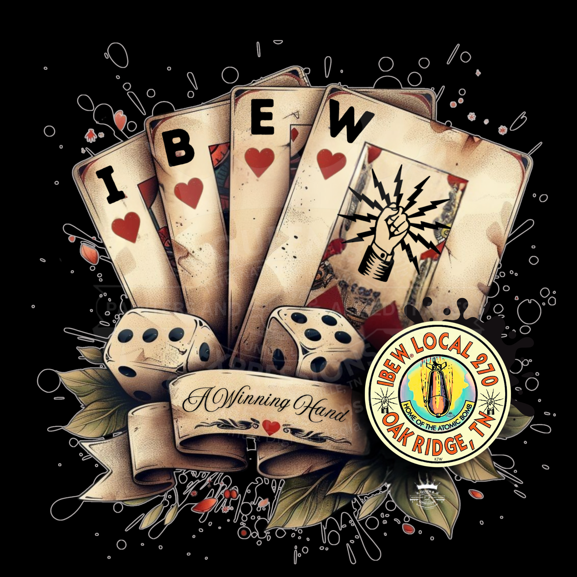 IBEW LOCAL 270 ~ PERFECT HAND ~ FULL ZIP HOODIE – Queen B Expressions