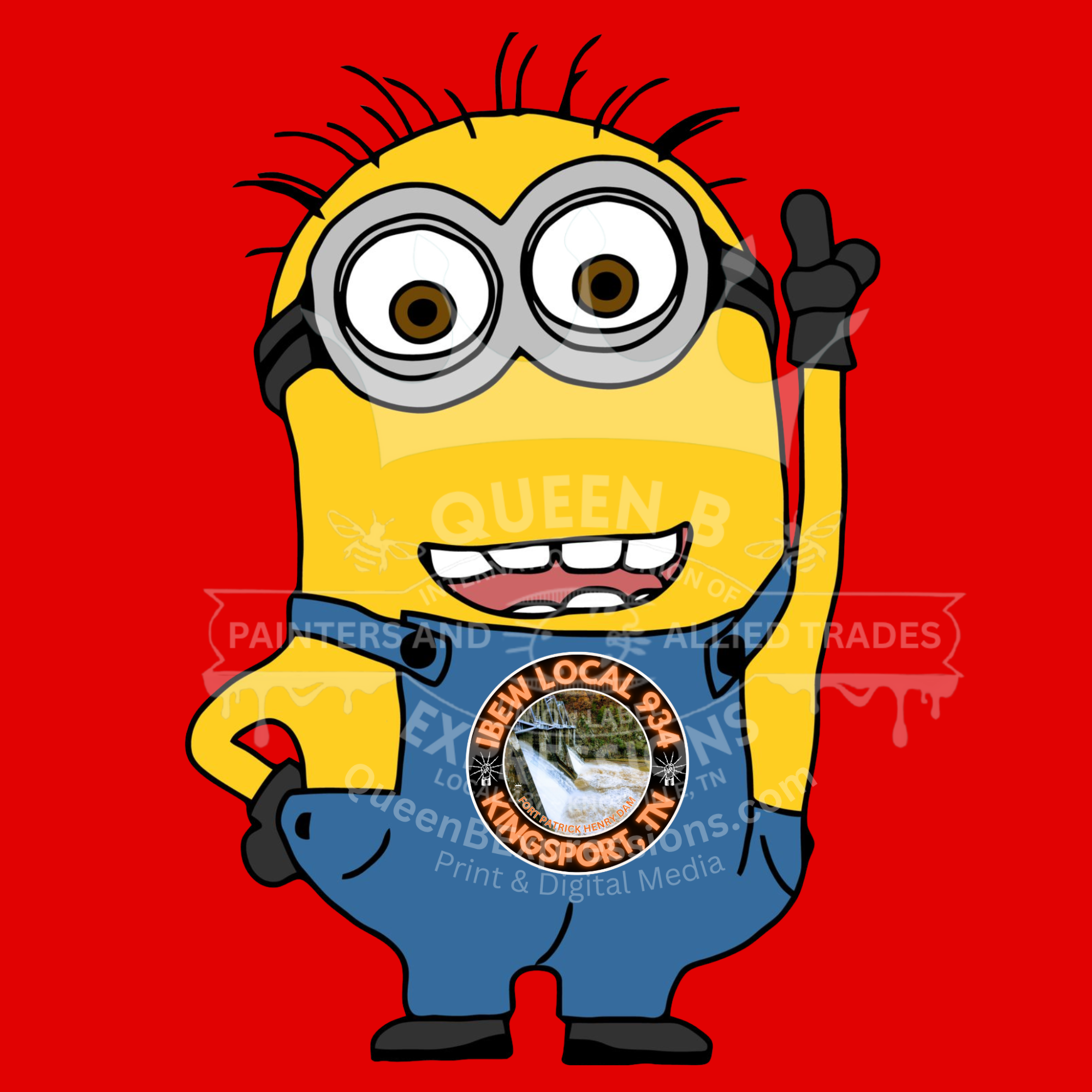 IBEW 934 ~ YELLOW GUY ~ SHORT SLEEVE – Queen B Expressions